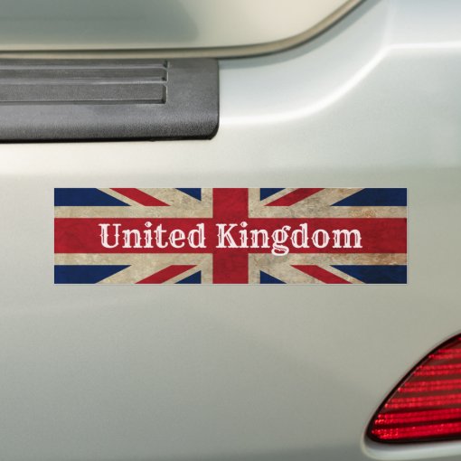 Distressed UK Flag Bumper Sticker | Zazzle
