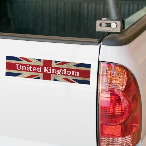 Distressed UK Flag Bumper Sticker | Zazzle