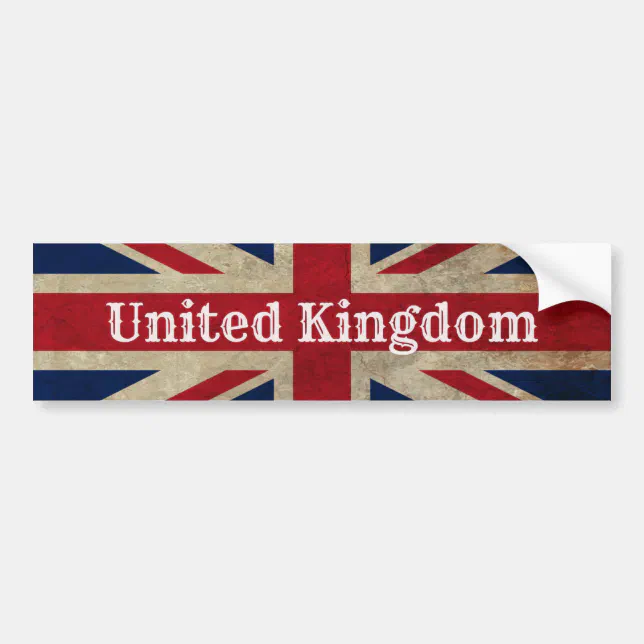 Distressed UK Flag Bumper Sticker | Zazzle