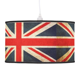 Distressed UK Flag Union Jack Pendant Lamp | Zazzle