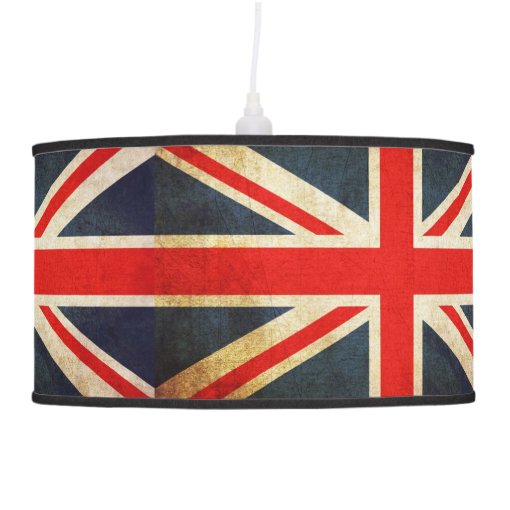 Distressed UK Flag Union Jack Pendant Lamp | Zazzle