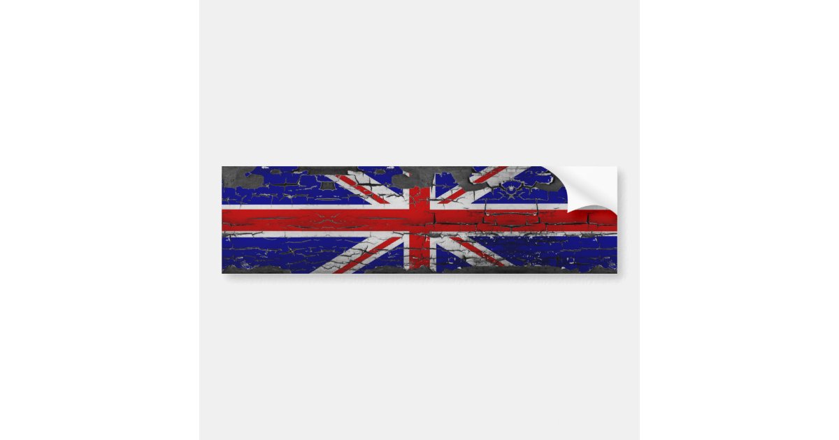 Distressed Union Jack Flag Bumper Sticker | Zazzle