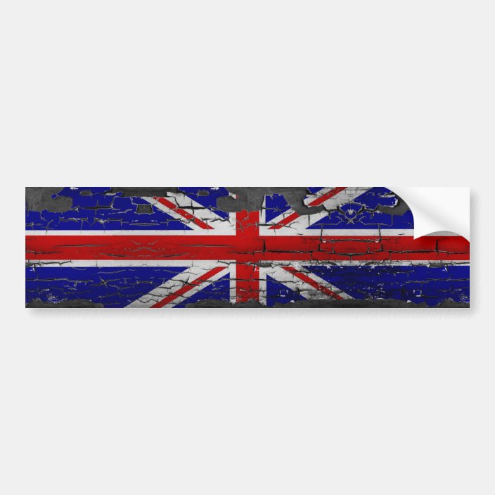 Distressed Union Jack Flag Bumper Sticker | Zazzle.com