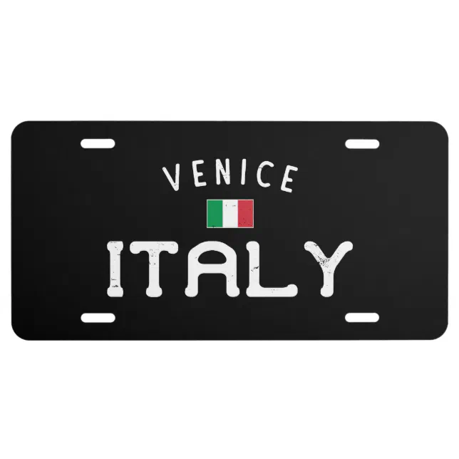 Distressed Venice Italy License Plate | Zazzle