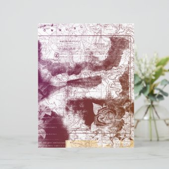Distressed Vintage Maps Journal Scrapbook Paper | Zazzle