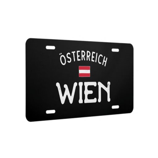 Distressed Wien Osterreich (Vienna Austria) License Plate | Zazzle