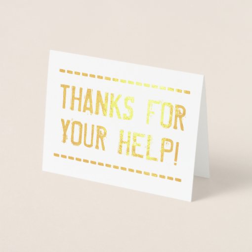 Distressed, Worn "THANKS FOR YOUR HELP!" Card | Zazzle
