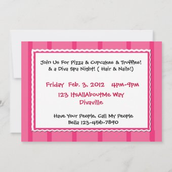 Diva Birthday Invitation | Zazzle