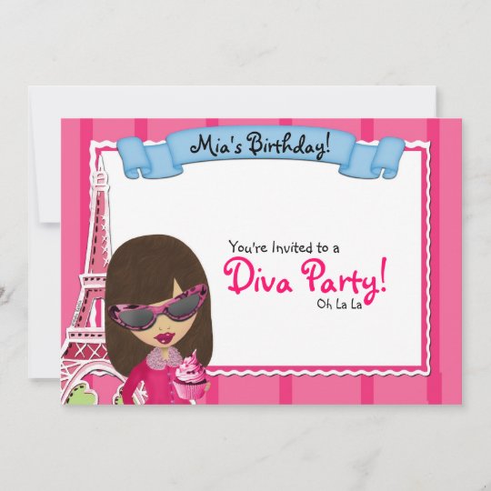 Diva Birthday Invitation | Zazzle.com