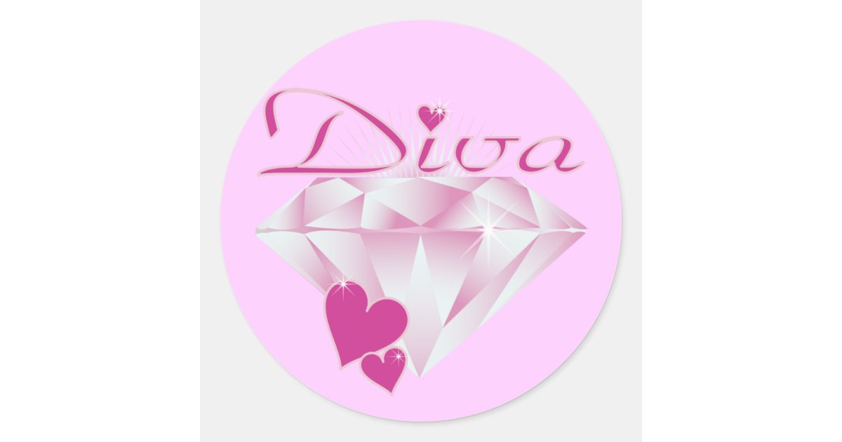 Diva Classic Round Sticker | Zazzle