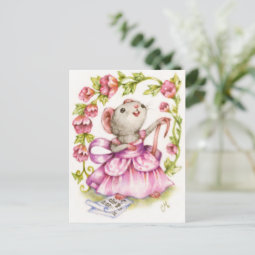 Diva - Cute Musical Mouse Art Postcard | Zazzle
