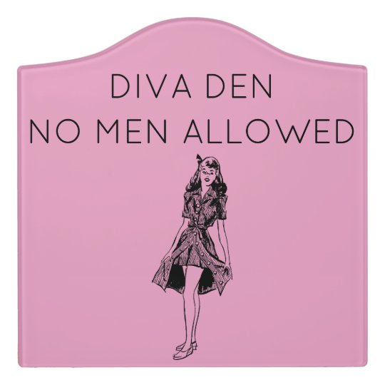 DIVA DEN DOOR SIGN | Zazzle.com