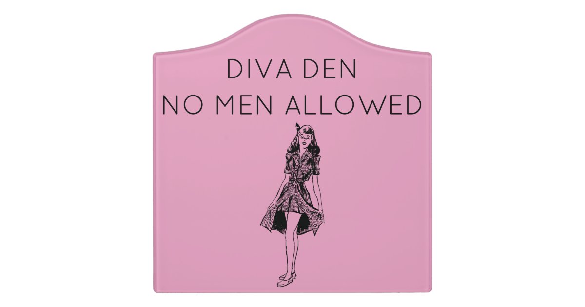 DIVA DEN DOOR SIGN | Zazzle