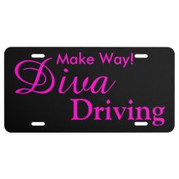 Diva Driving License Plate | Zazzle
