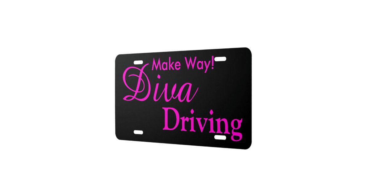 Diva Driving License Plate | Zazzle