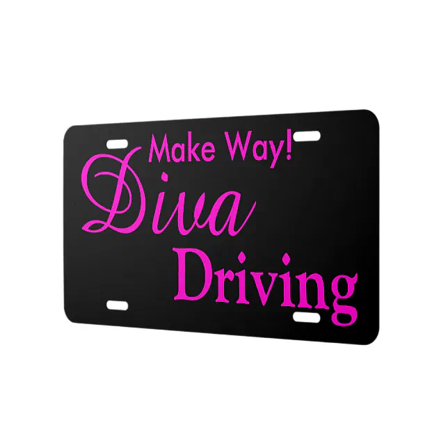 Diva Driving License Plate | Zazzle