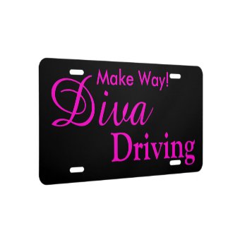 Diva Driving License Plate | Zazzle