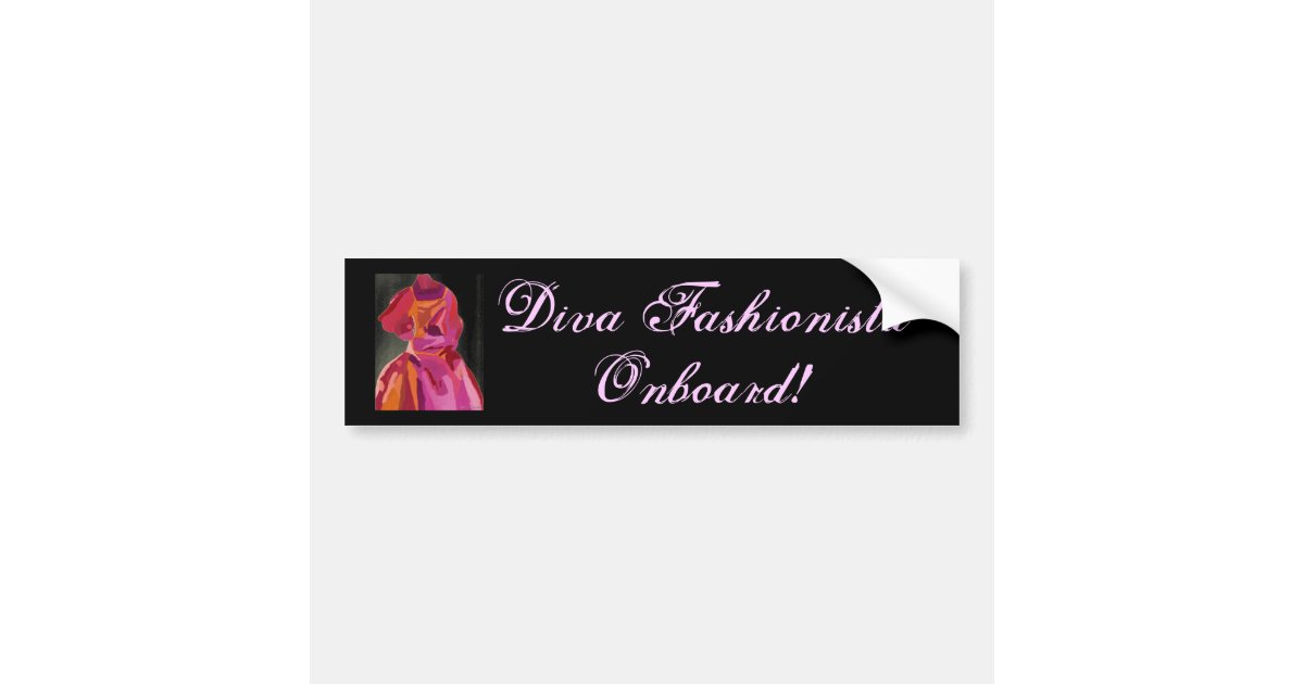 Diva Fashionista Autumn Reds Bumper Sticker | Zazzle