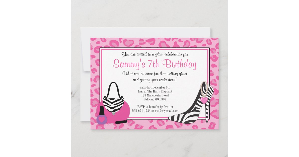 Diva Glam Birthday Party Invitation | Zazzle