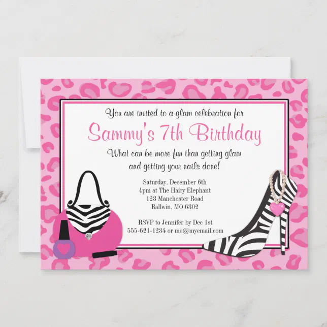 Diva Glam Birthday Party Invitation | Zazzle