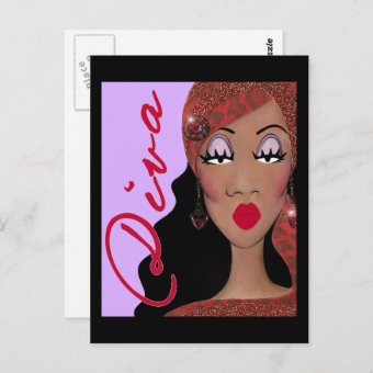 DIVA is a four letter word...Postcards Postcard | Zazzle