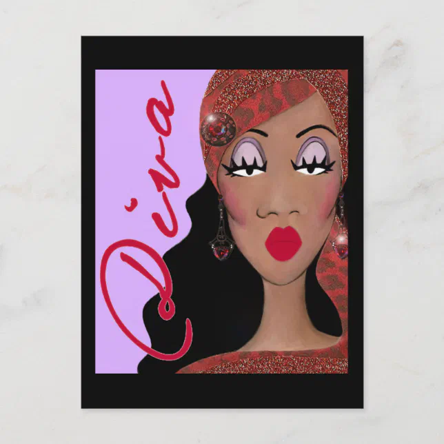 DIVA is a four letter word...Postcards Postcard | Zazzle