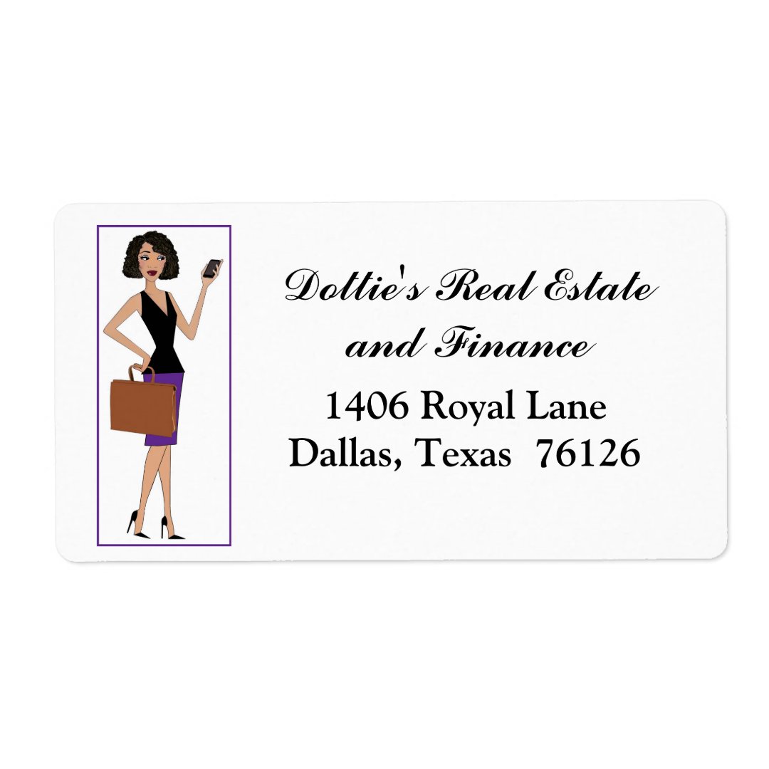 Diva Real Estate Address Labels | Zazzle