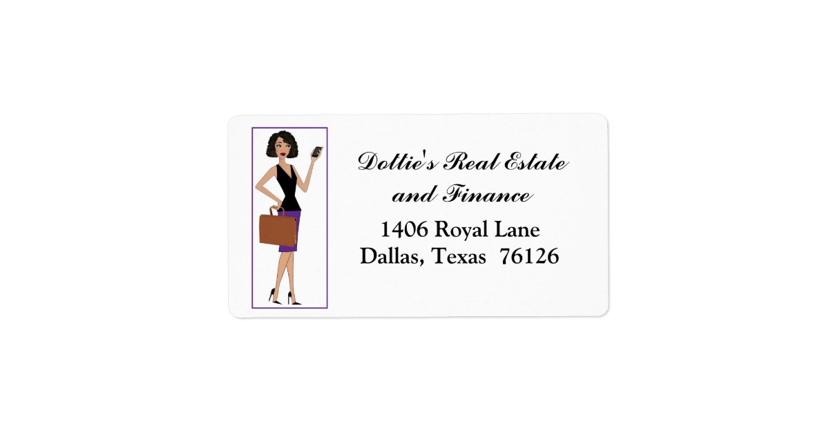 Diva Real Estate Address Labels | Zazzle