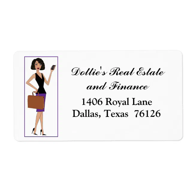 Diva Real Estate Address Labels | Zazzle