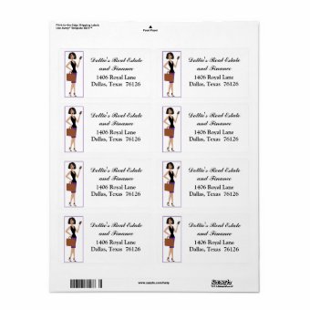 Diva Real Estate Address Labels | Zazzle