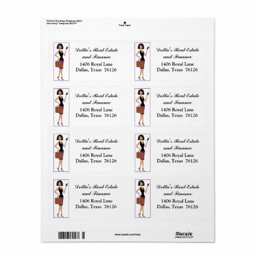 Diva Real Estate Address Labels | Zazzle