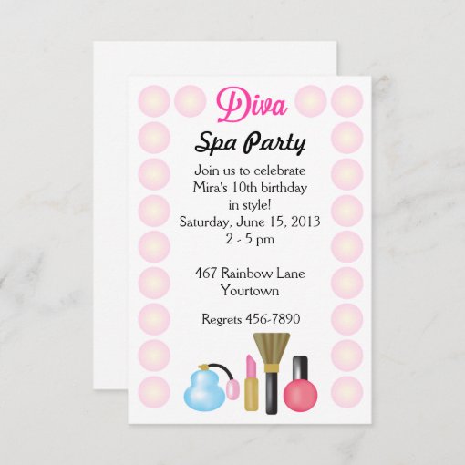 Diva Spa Party Invitations | Zazzle