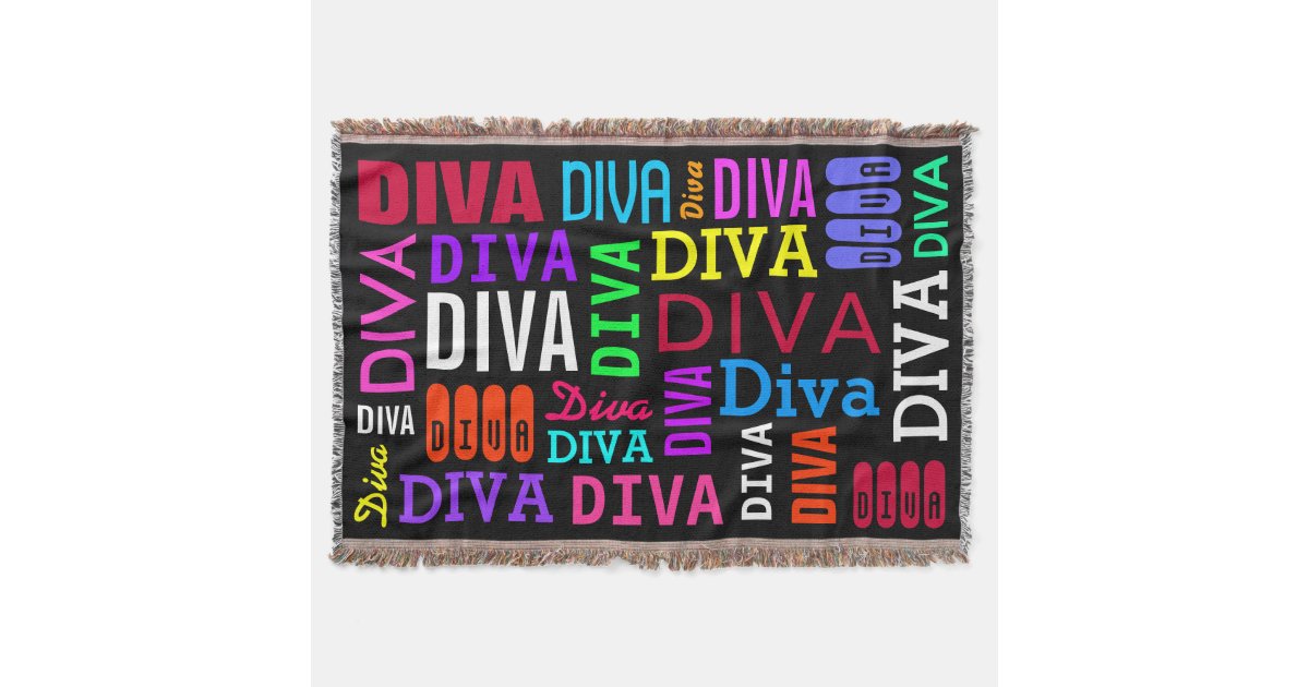 “DIVA” THROW BLANKET | Zazzle