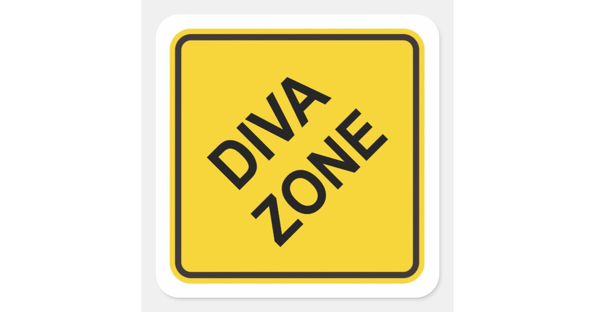 Diva Zone Square Sticker | Zazzle