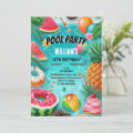 Dive boy water blue Cool Pool Party 13th Birthday Invitation | Zazzle