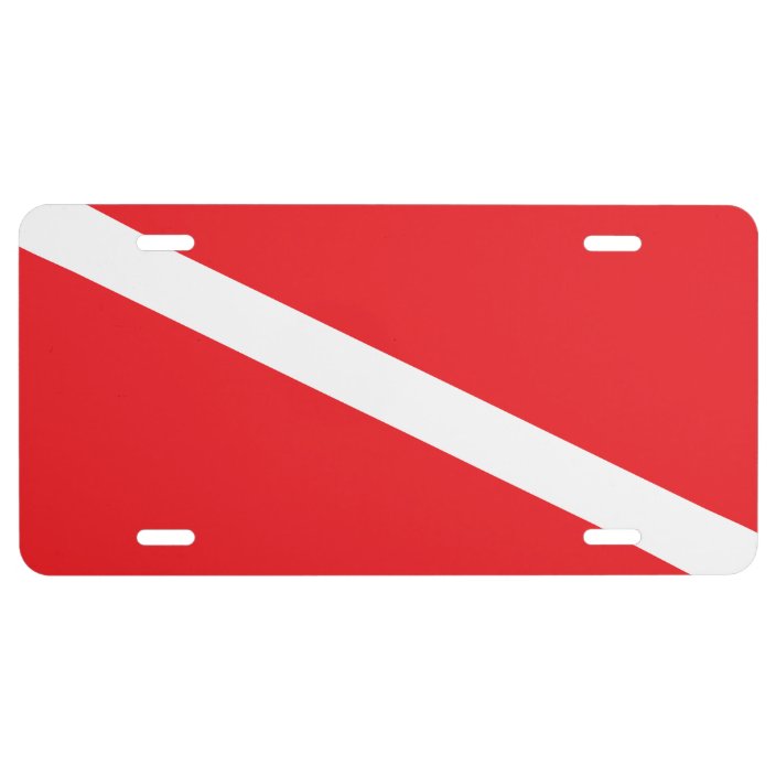 Dive Flag License Plate | Zazzle.com