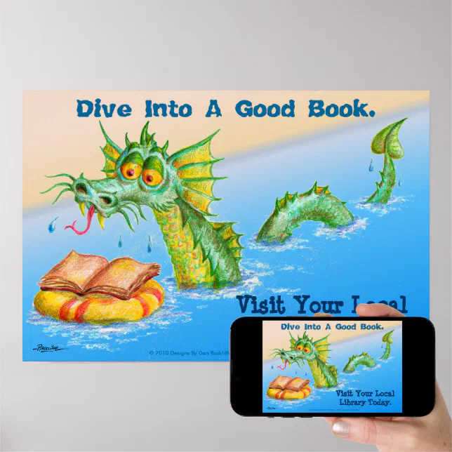 Dive Into A Good Book. Poster | Zazzle