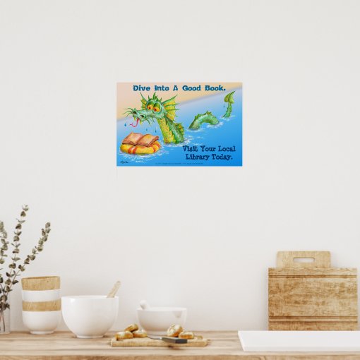 Dive Into A Good Book. Poster | Zazzle
