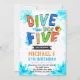 Dive into five birthday invitation | Zazzle