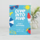 Dive into Five Pool 5th Birthday Invitation | Zazzle