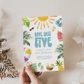 Dive into Five Retro Birthday Invitation | Zazzle