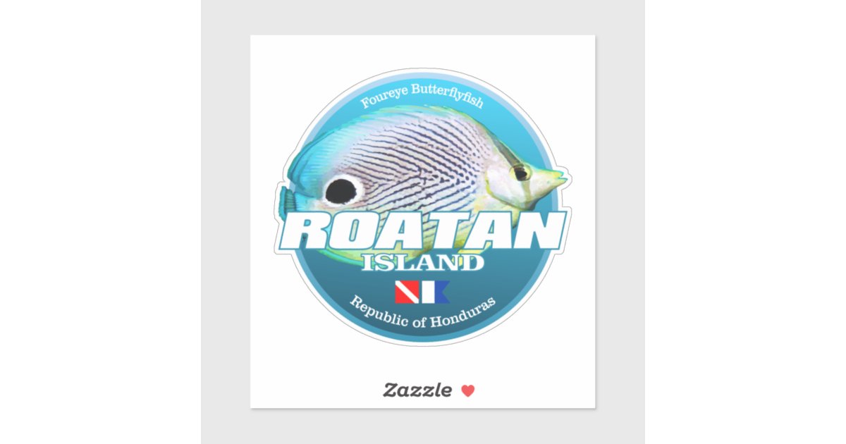 Dive Roatan Island (DD2) Sticker | Zazzle