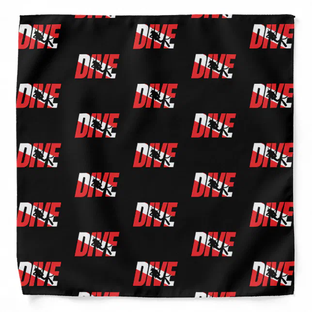 Dive, Scuba Diver Gift Diver Down Flag Diving Bandana | Zazzle