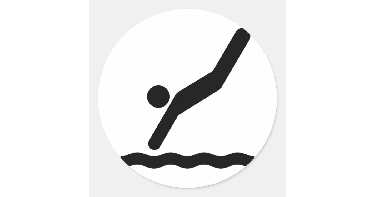 Dive Symbol Sticker | Zazzle