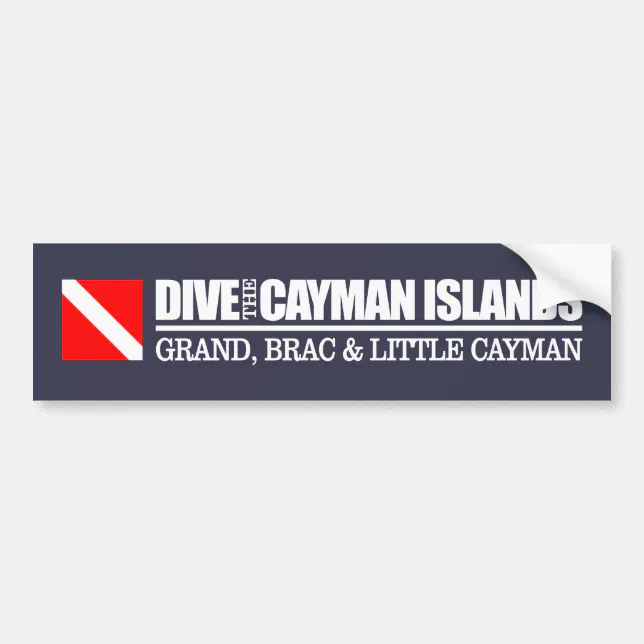Dive The Cayman Islands DF2 Bumper Sticker | Zazzle