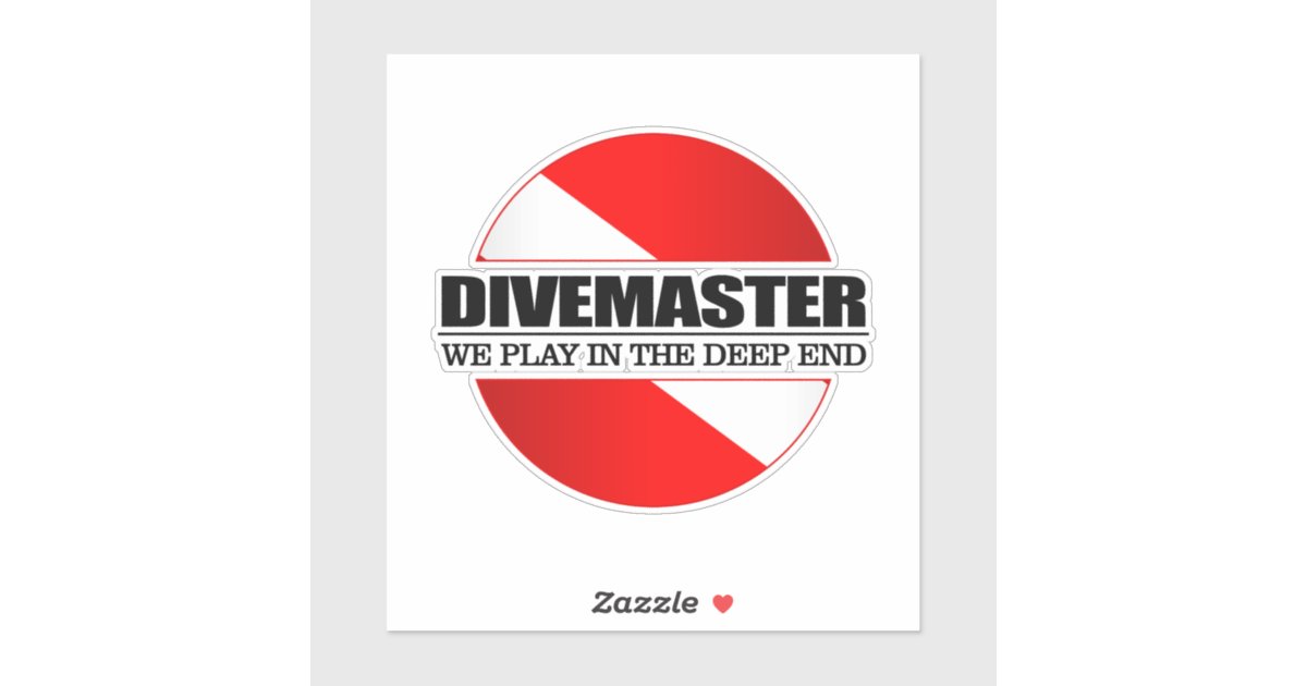 Divemaster (rd) sticker | Zazzle