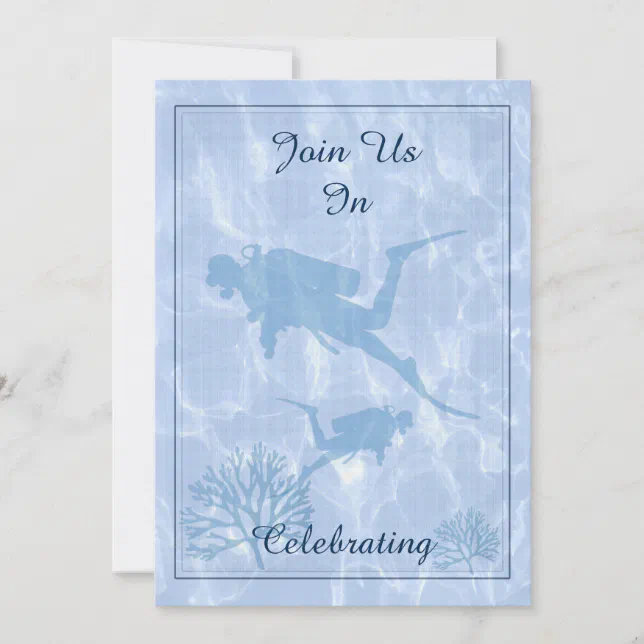 Diver Wedding Invitation | Zazzle