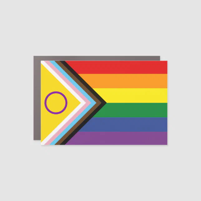 Diversity and Inclusion Progress Pride Flag Car Magnet | Zazzle