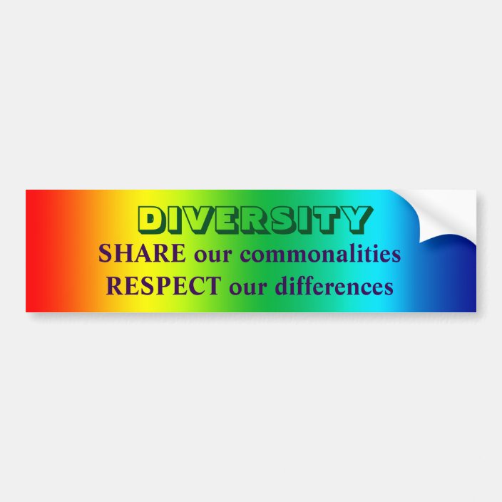 DIVERSITY bumper sticker | Zazzle.com
