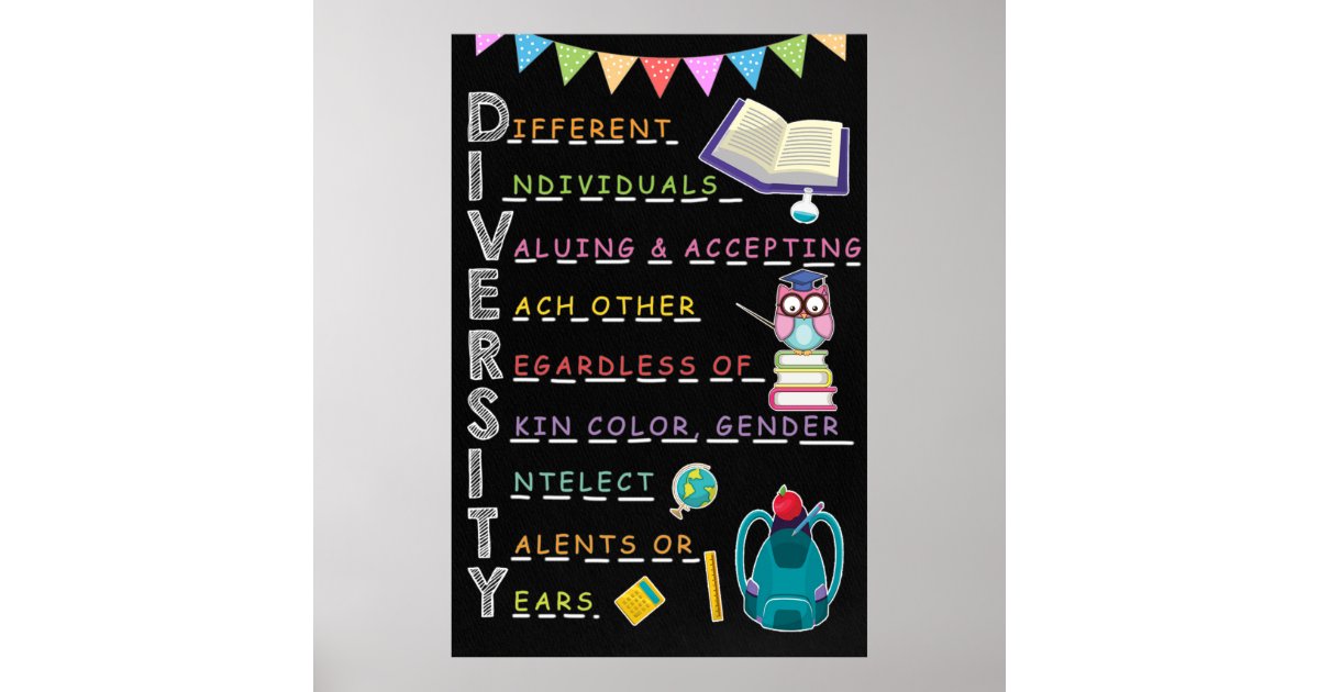 Diversity Classroom Poster | Zazzle